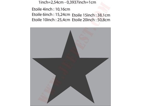 STAR 4 INCH STENCIL STICKER