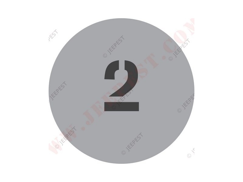 STENCIL "2" TONNAGE PLATE STICKER