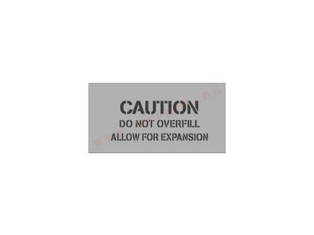 POCHOIR "DO NOT OVERFILL"JEEP MASQUE AUTOCOLLANT