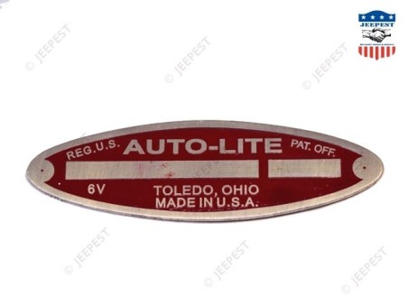PLAQUE IDENTIFICATION DEMARR AUTOLITE 6VOLTS