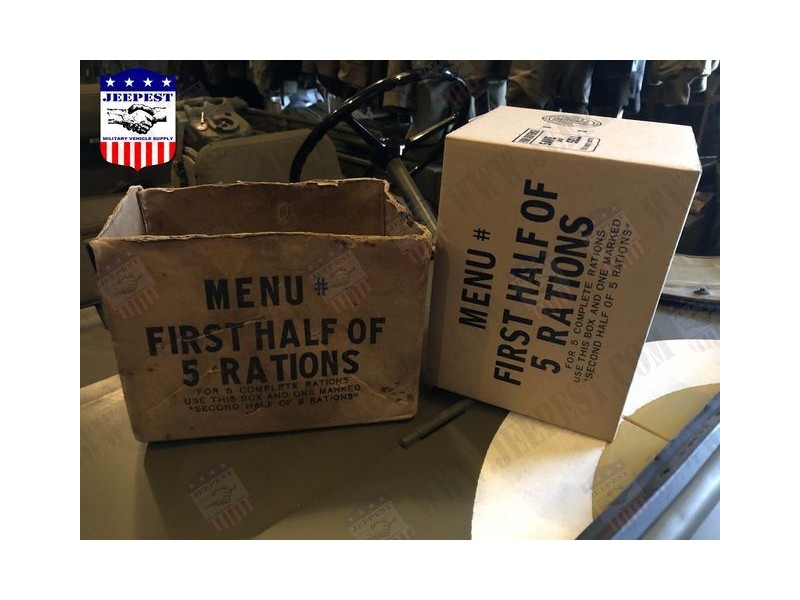 CARDBOARD RATIONS MENU FIRST HALF REPRO