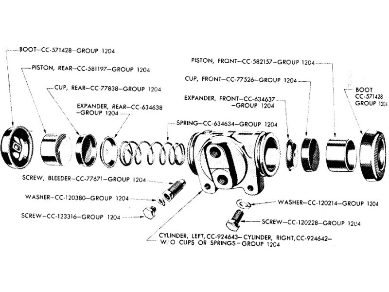 EXPANDER FRONT WHEEL BRAKE CYLINDER DODGE